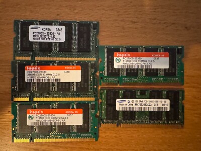 Retro laptop PC RAM - DDR1 - sizes from 128MB to 512MB | eBay UK