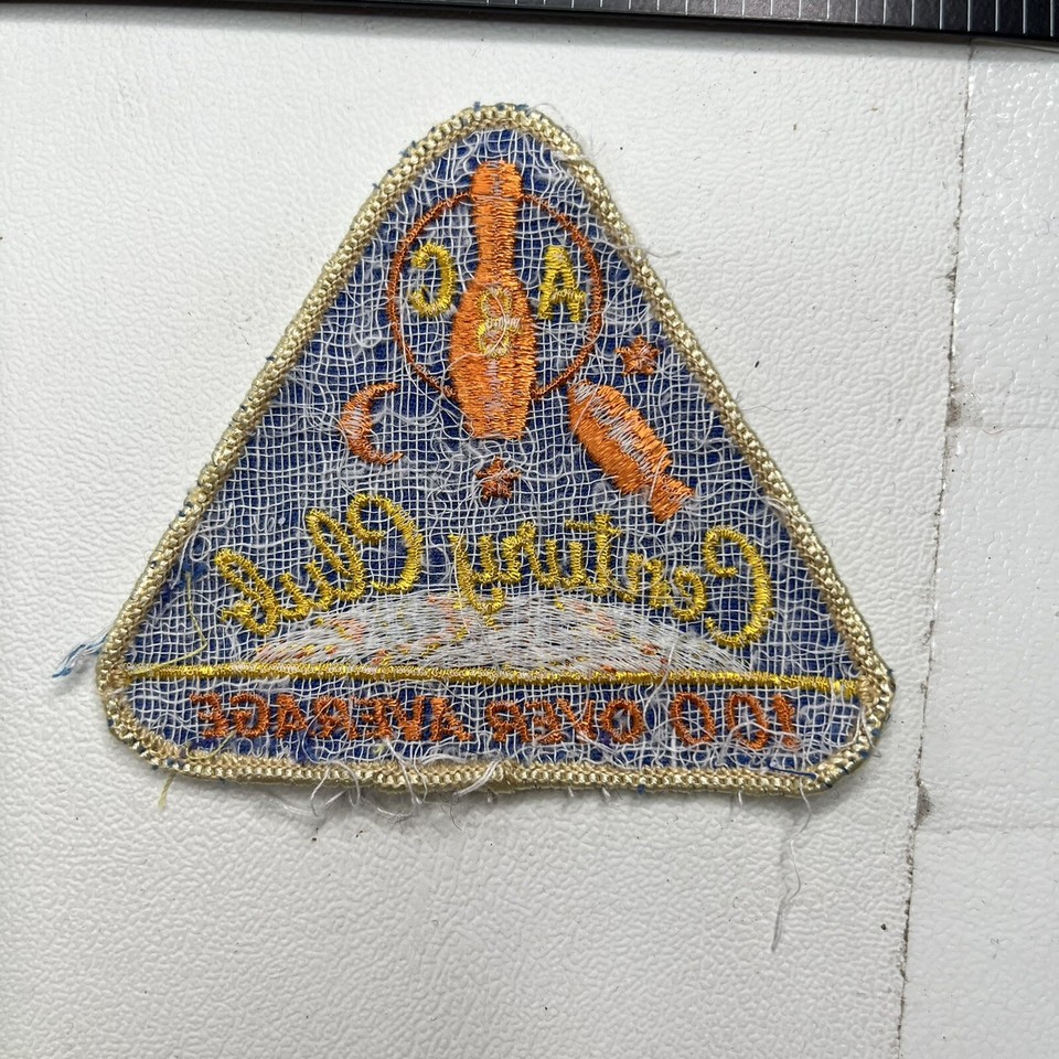 Vtg ORANGE SPACESHIP Ver. ABC CENTURY CLUB 100 Pins O Average Bowling ...