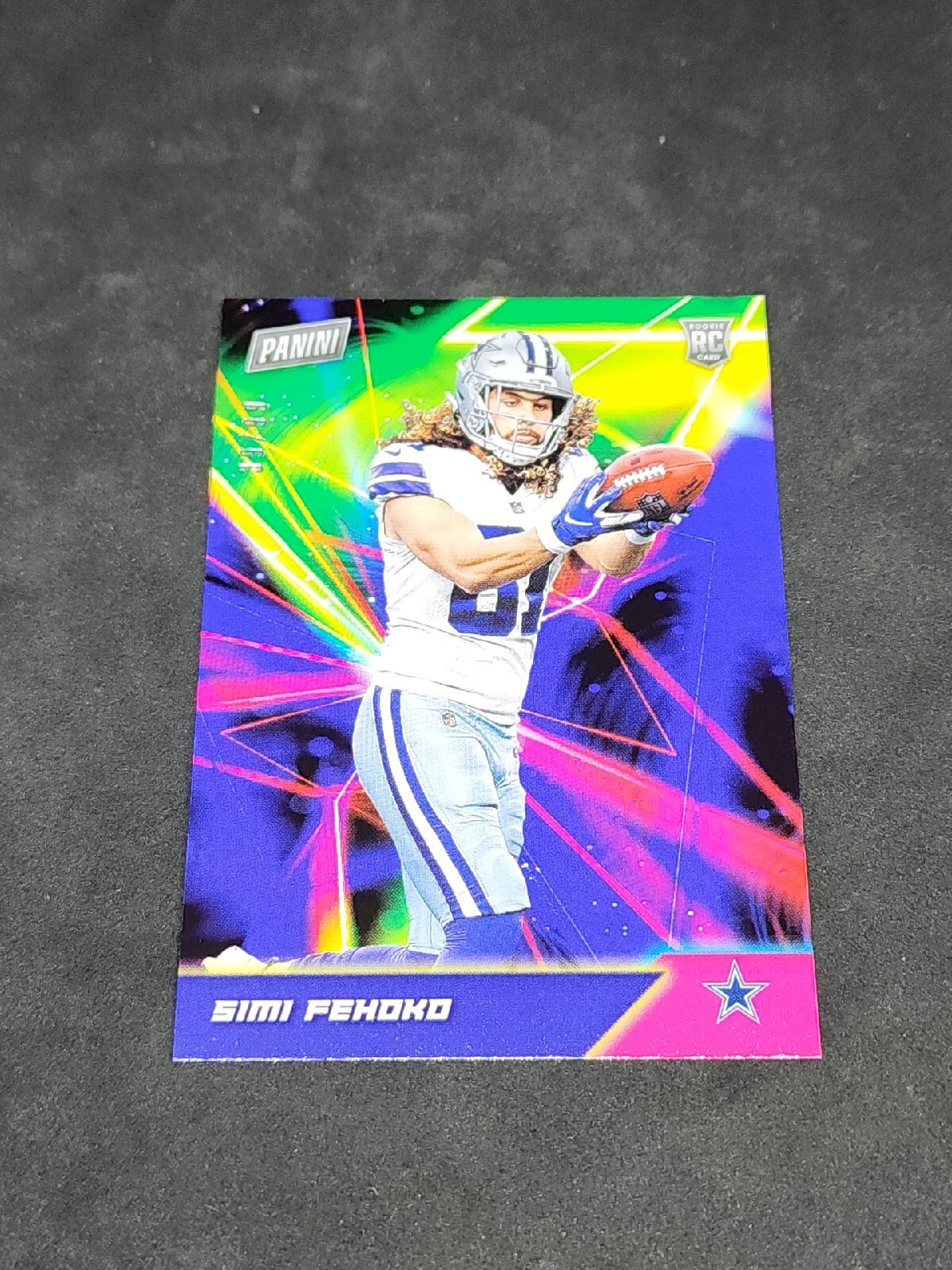 Simi Fedhoko 2021 Panini Player of the Day RC Rookie Neon Galaxy Serial ...