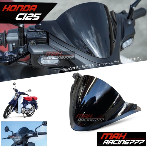 WINDSCREEN WINDSHIELD HEADLIGHT COVER BLACK FIT HONDA C125 Super Cub ...