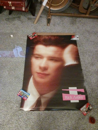 Vintage Rick Astley Poster 27 X 39 1988 Never Gonna Give You Up ...