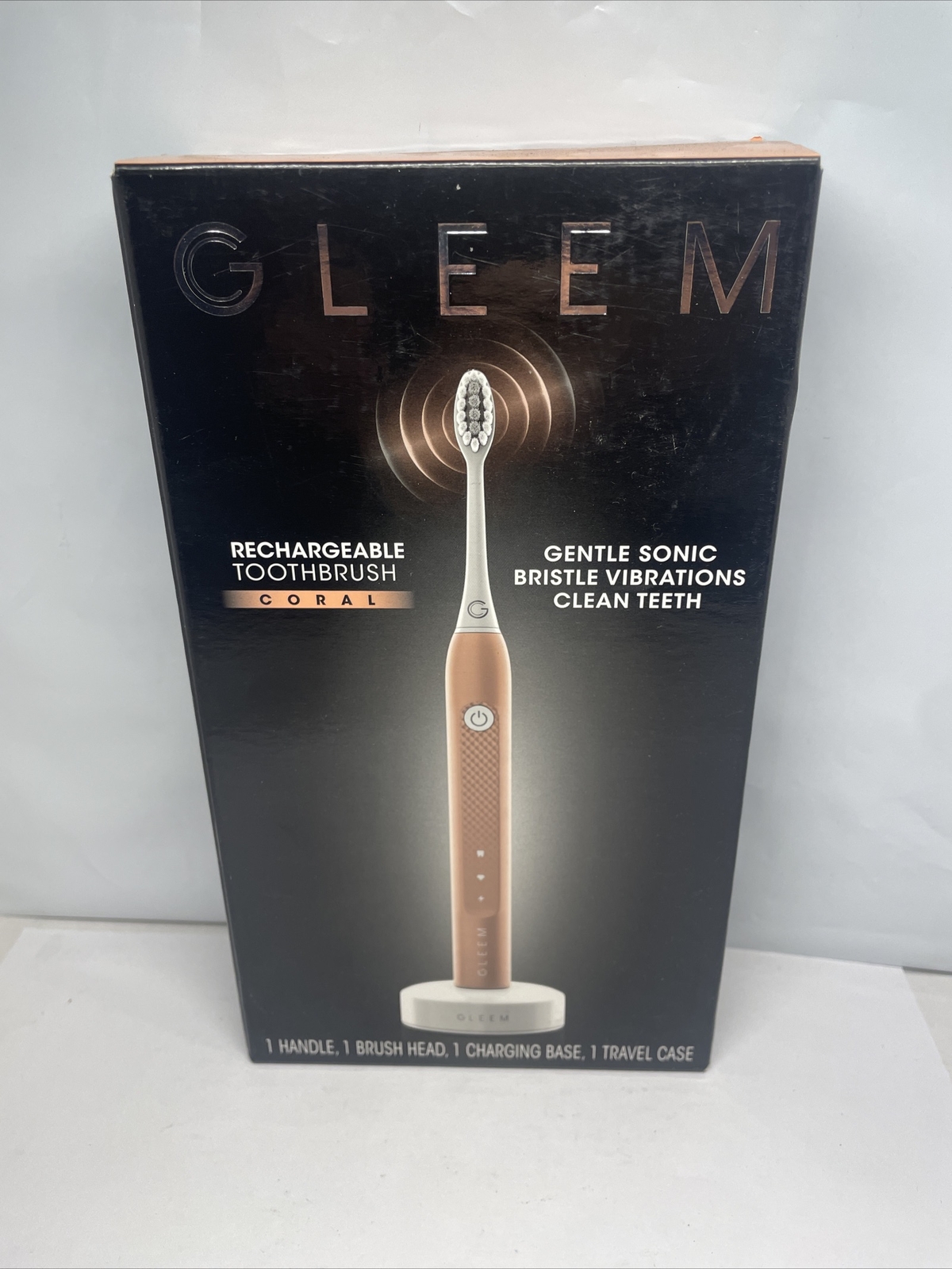 Gleem Rechargeable Toothbrush Coral with Charging Base/Travel Case | eBay