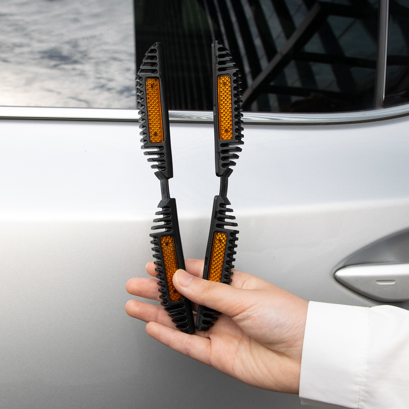 Set 2 Car Door Guards Reflectors Protectors Prevent Scratches Protect ...