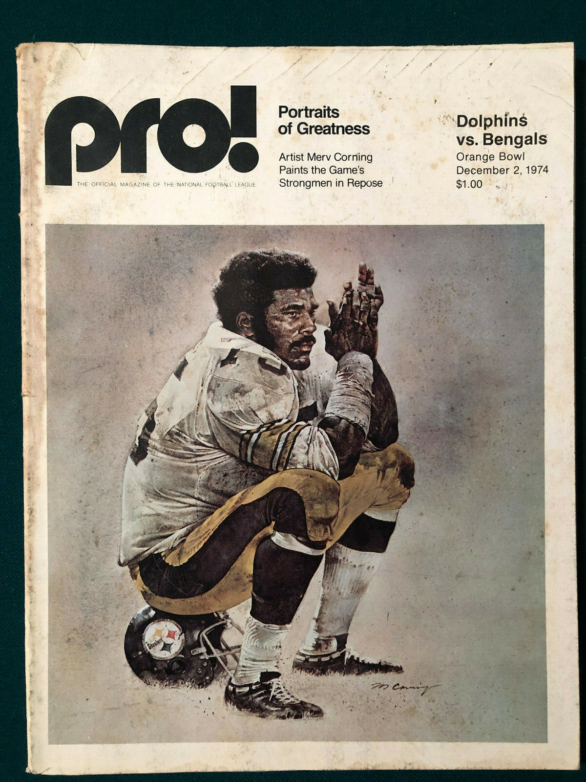 12/2/74 1974 MIAMI DOLPHINS vs CINCINATI BENGALS NFL ORIGINAL GAME ...