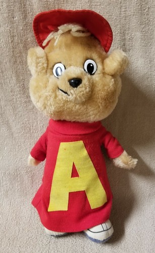 Alvin The Chipmunks Plush Stuffed CBS Toys Vintage 1983 Doll ...