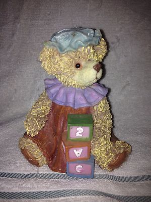 K's Collection Girl & Blocks Bear Figurine 4 in L x 3.5in W x 4.5in H ...