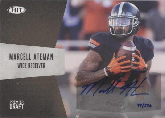 2018 Sage Hit - Autographs Marcell Ateman #A-24 Gold /250 (AU, RC) for ...