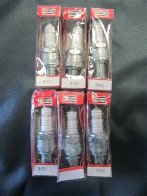 CHAMPION COPPER PLUS RESISTOR SPARK PLUG RN5C SET OF (6) | eBay