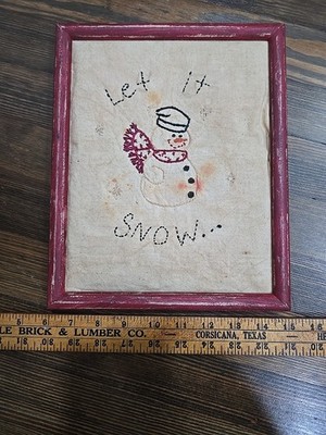 Let It Snow Christmas Needle Art Decor | eBay