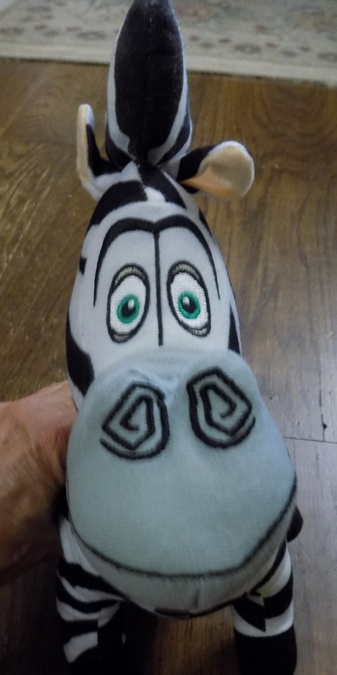Dreamworks Madagascar 3 Marty Zebra 12" Standing Plush Embroidered Toy ...