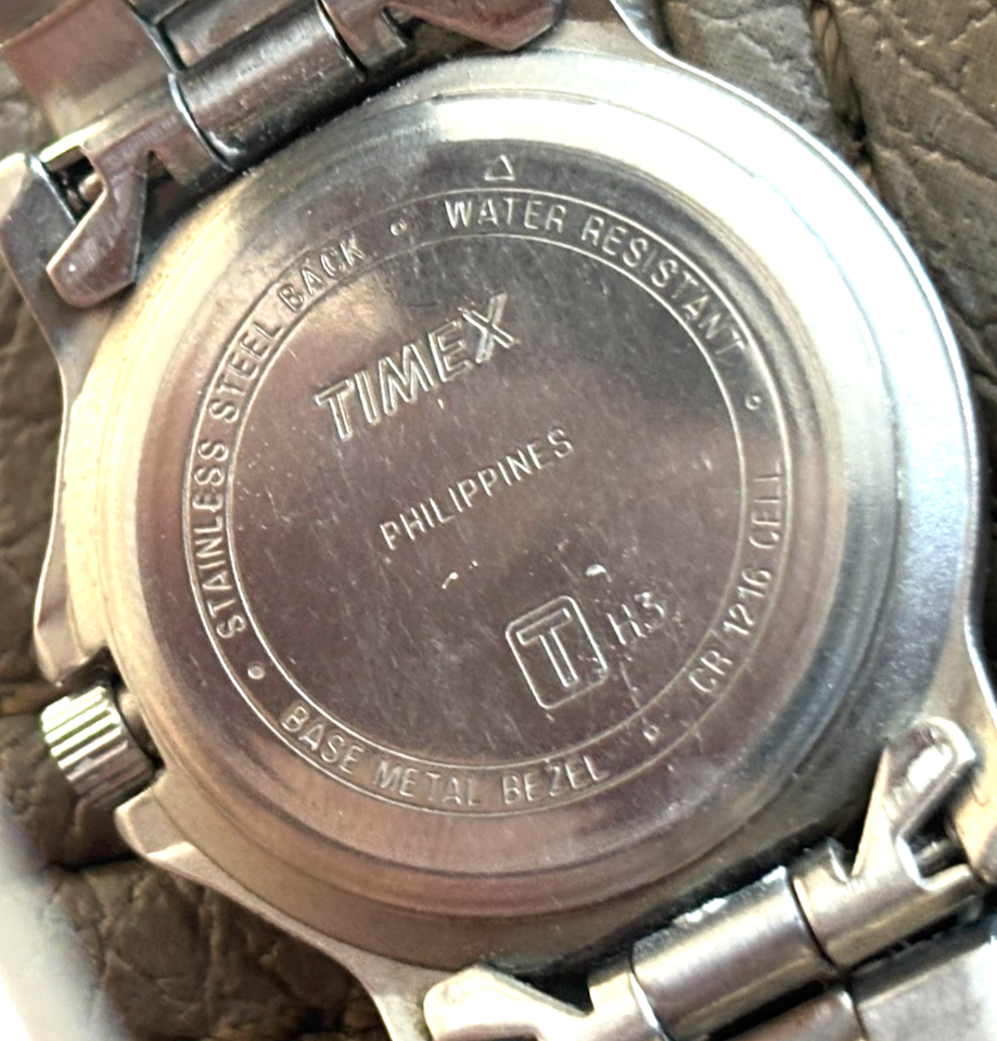 Timex Indiglo Ladies diver style analog watch 29mm case stainless steel ...