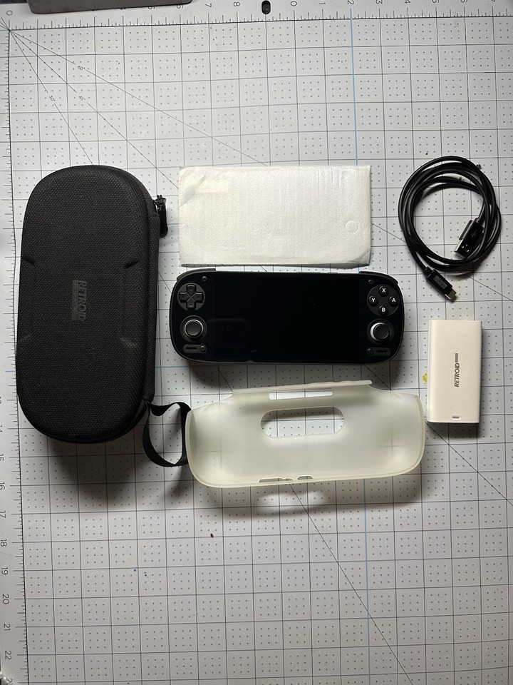 Retroid Pocket 5 Black w/ Case, Grip, Cable, Block, Screen Protector | eBay