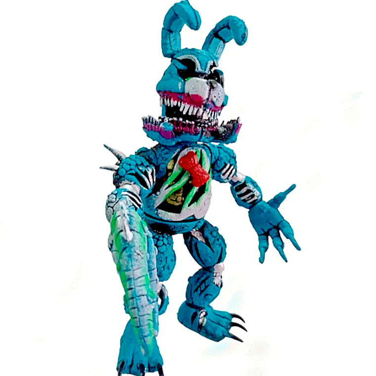 FNAF JUMBO ANIMATRONIC TWISTED BONNIE action figure 9" Five Nights at ...