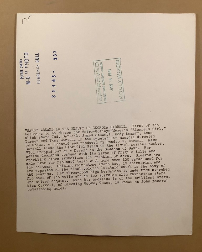 Risqué amazing showgirl costumed Ziegfeld Girl pinup photo Georgia ...