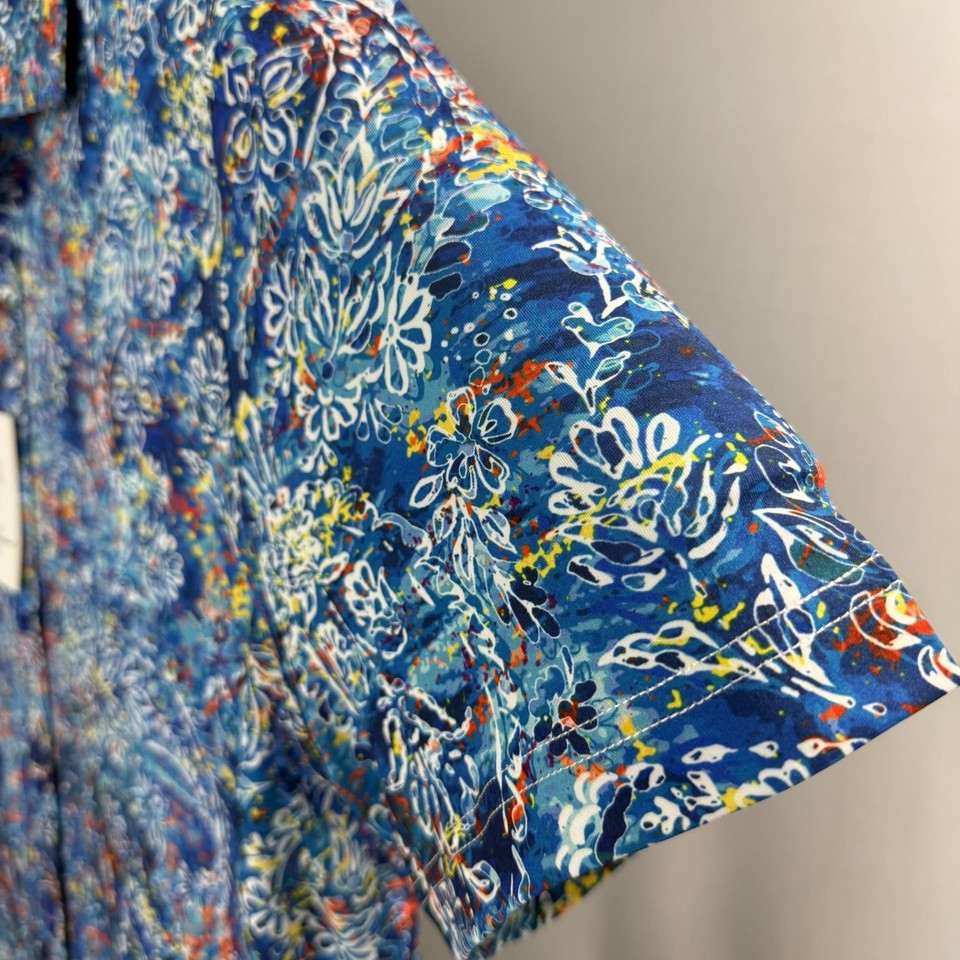 Robert Graham Button-Up Shirt Mens XL Paisley Flower Colorful Vibrant ...