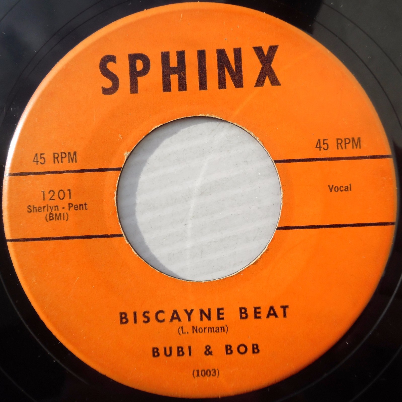 BUBI & BOB novelty 45 THE MUMMY b/w BISCAYNE BEAT strong vg orig ...