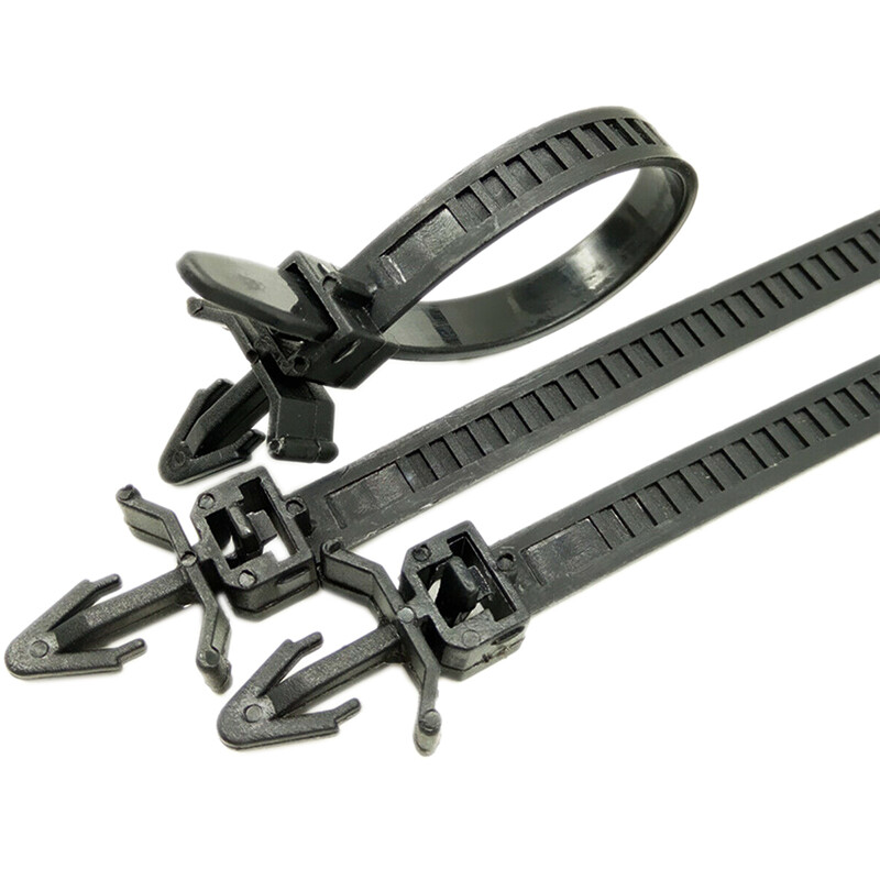 50xCar Line Cable-Ties Zip Wrap Push Rivet Clip Wiring Loom Harness ...