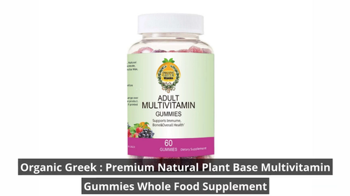 Organic Greek Multivitamin Gummies with Vitamin A, C, D, E, Zinc, B12 ...