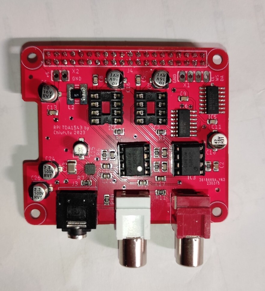 Dual TDA1543A I2S Raspberry DAC Board PCB alt HIFIBerry Volumio suono di TDA1541 | eBay