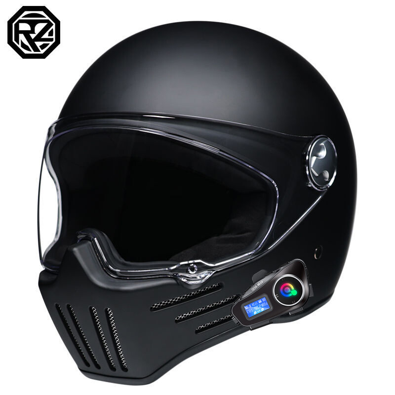 DOT Approved Bluetooth Motorcycle Intercom Helmet Full Face Racing ...