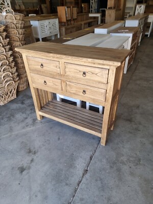 Rustic timber Hamptons French Provincial sideboard narrow hall table ...