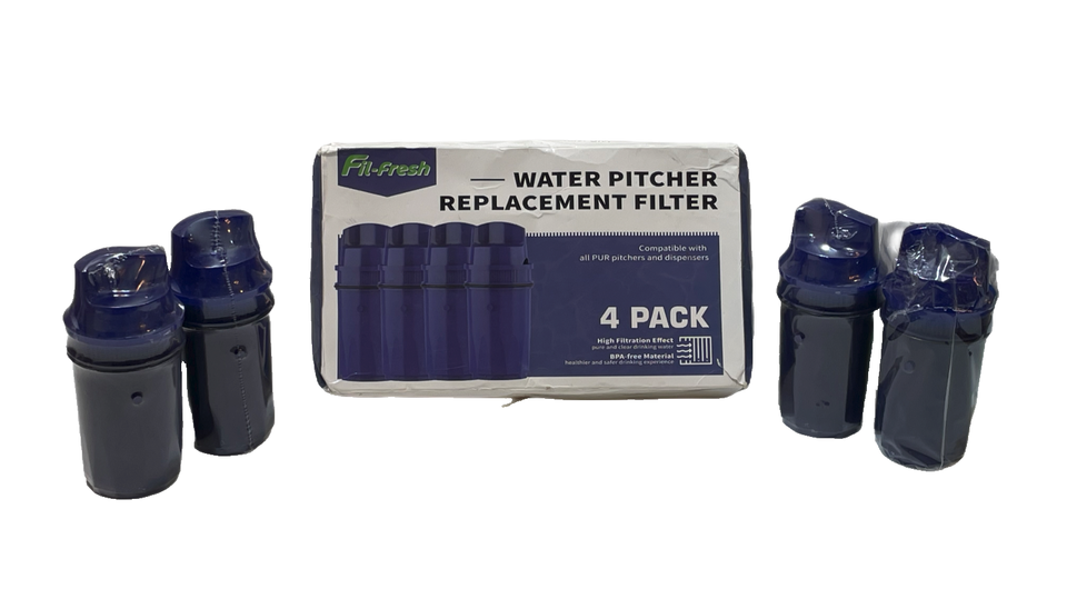 Fil-Fresh Water Pitcher Replacement Filter 4-Pack PUR Compatible ...
