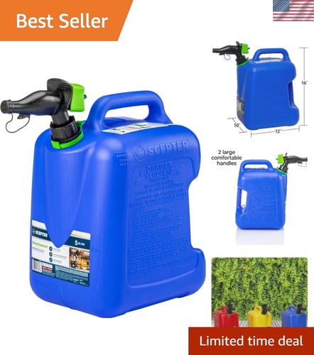 5-Gallon Blue Kerosene Container with SmartControl for Hassle-Free ...