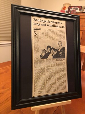 BIG 10x13 FRAMED ORIGINAL BADFINGER "AIRWAVES" 1979 LP ALBUM CD ...