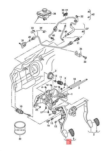 NEW AUDI A4 ALLROAD QUATTRO AVANT S4 CLUTCH PEDAL 8K2721316A ORIGINAL ...