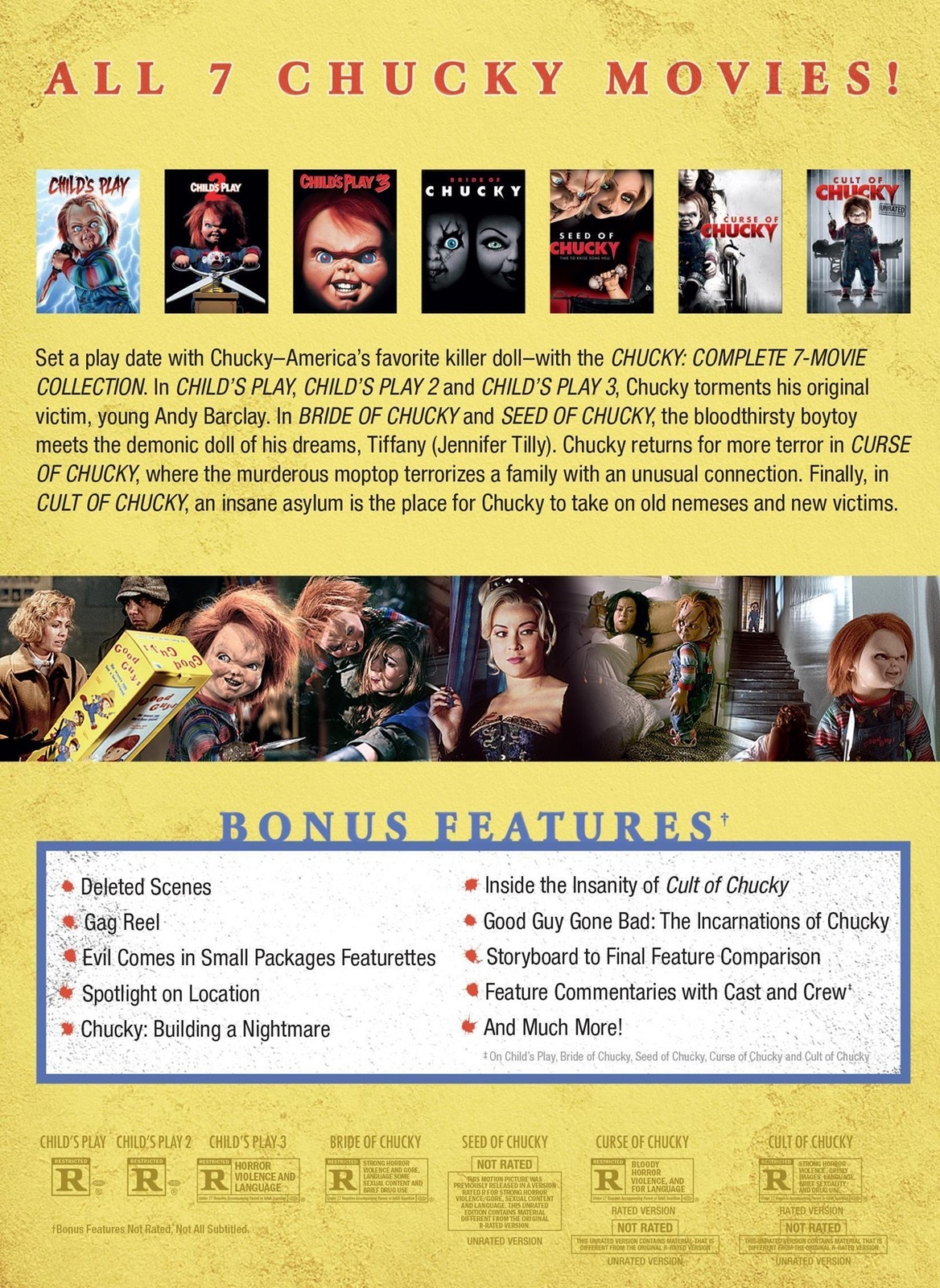 Chucky Complete 7-movie collection DVD Chris Sarandon NEW 191329251379 ...