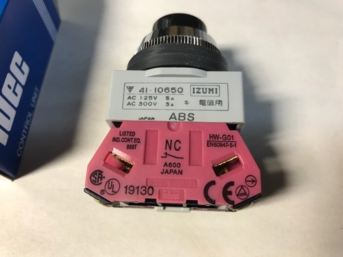 NEW IDEC ABS CONTROL UNIT ABS201NB BLACK PUSH BUTTON NC 125V 41-10650 ...