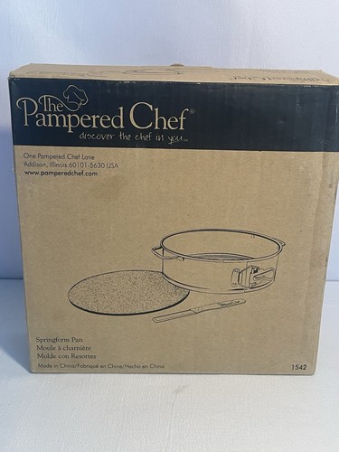 Pampered Chef Springform Pan Glass Bottom #1542 New In Box Cake ...