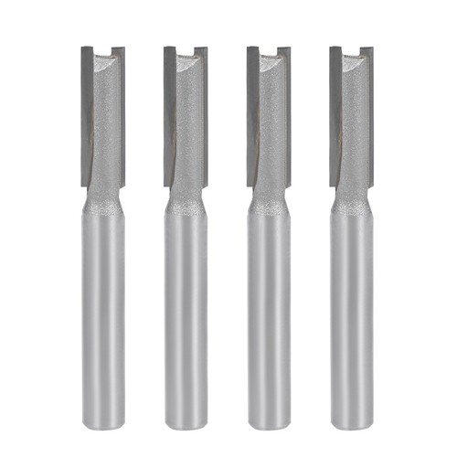 Router punta gambo 1/4 1/4" diametro taglio 2 scanalature diritte ...