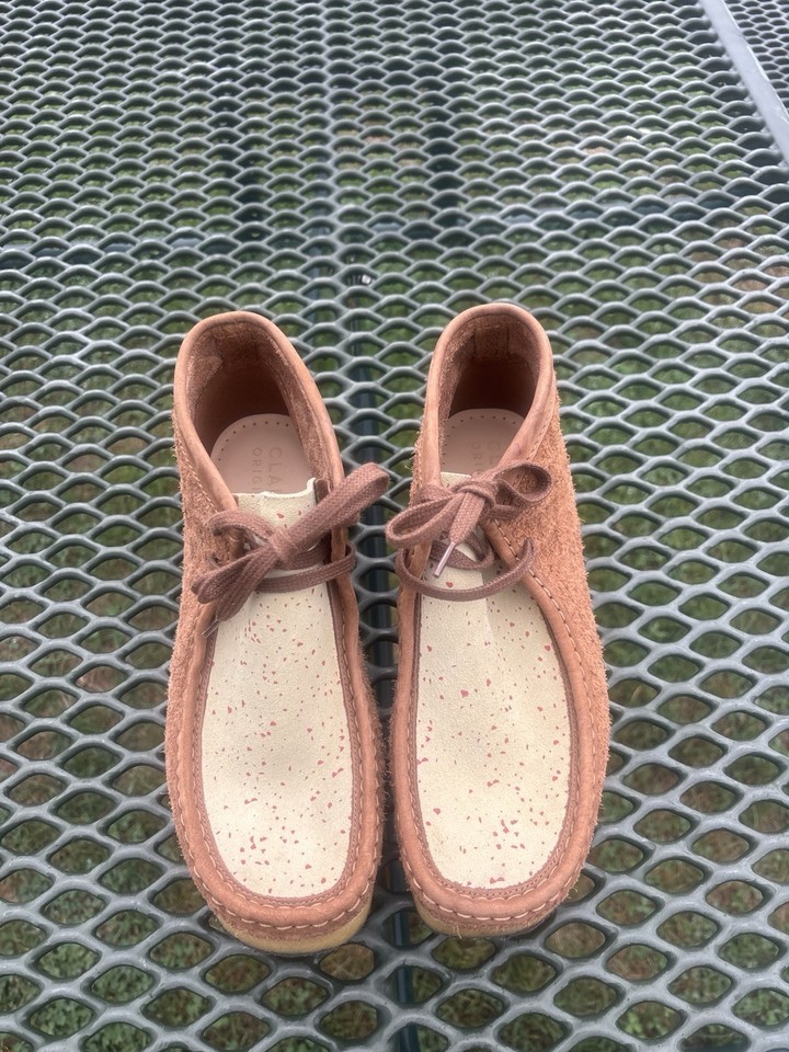 Clarks Originals X Sweet Chick Waffle Wallabees Brown Suede Shoes Mens ...