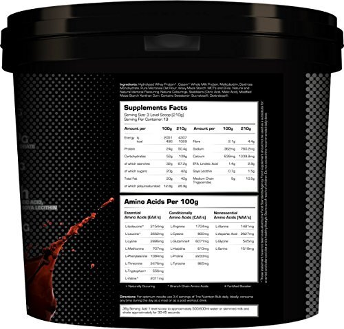 Bulk 4Kg Serious Mass Anabolic Muscle Weight Gain Gainer Whey Protein ...
