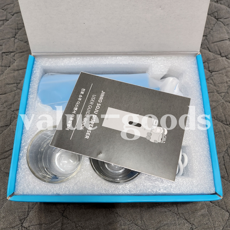 Hite Jinro Toad Frog Soju Automatic Dispenser Blue&2pcs Soju Glasses ...