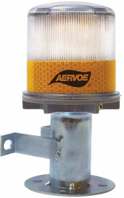 Aervoe 1198 Solar Safety Cone LED Strobe/Signal Light, 4 Yellow LED ...