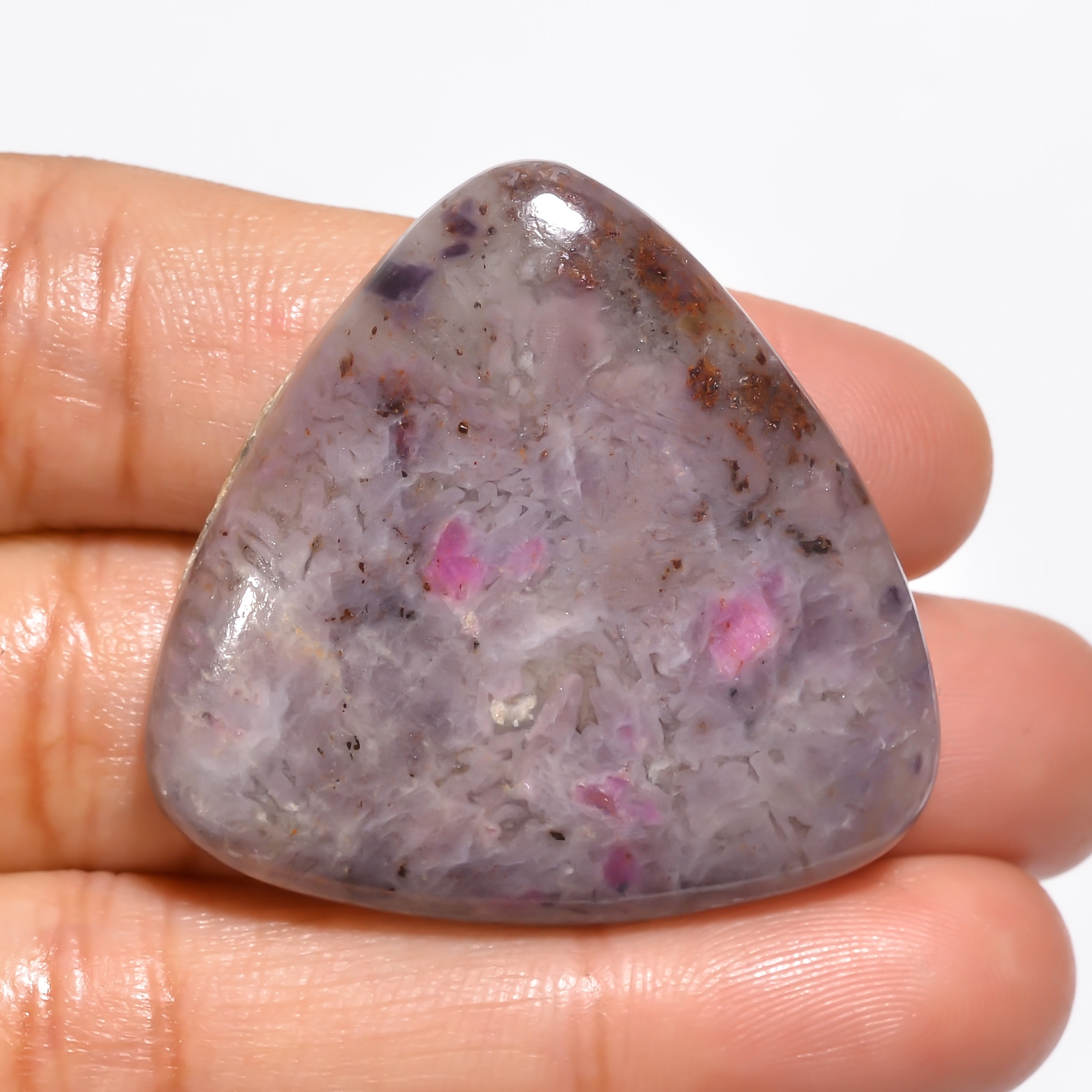 Natural Ruby Crystal Heart Shape Cabochon Loose Gemstone 60 Ct ...