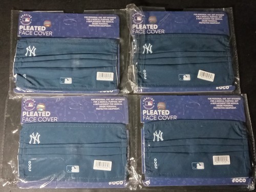 New York Yankees Face Covers Facemasks New In Package (Lot Of 4) MLB ...