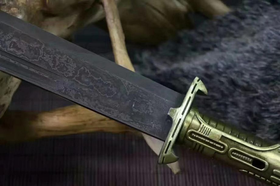 Damascus Folded Steel Sharp Blade Kungfu Broadsword Sword Kung Fu Dao ...