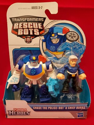 Transformers Rescue Bots Playskool Heroes Chase the Police-Bot & Chief ...