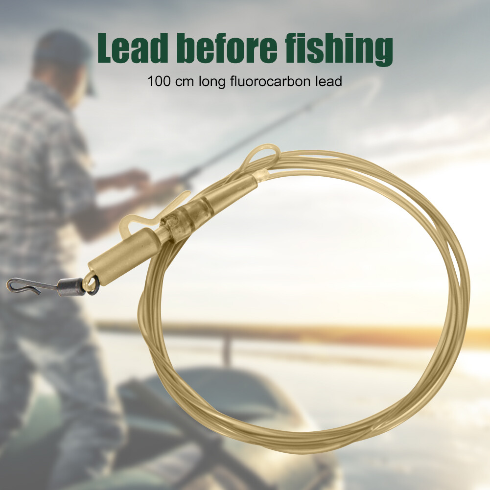 Carp Fishing Line Leader Fluorocarbon with Clip Quick Change Swivel ...
