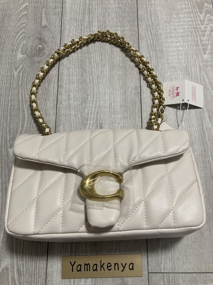 COACH CP150 Tabby 26 Leather Quilted Chain Shoulder Bag H5.5xW10.2xD3In ...