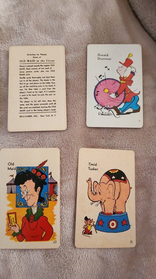 Ed-U-Cards 1950s Old Maid Playing Cards Vintage | eBay