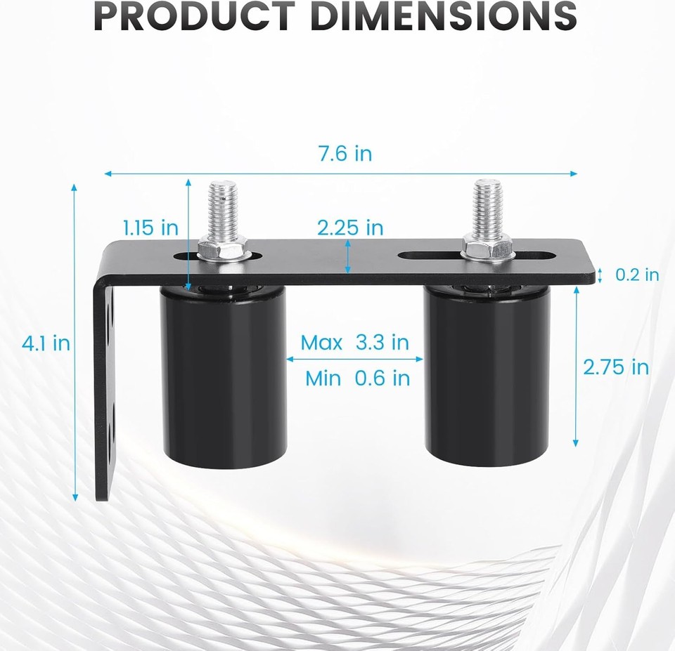 2 Pack Gate Roller Guide,Sliding Gate Hardware with L-Sliding Gate ...