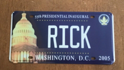 2005 Washington DC 52nd Presidential Inaugural License Plate vanity ...