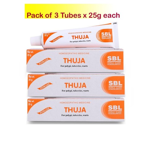 Pack of 3 SBL Thuja Ointment Homeopathic Cream 25g For Skin & Fungal ...