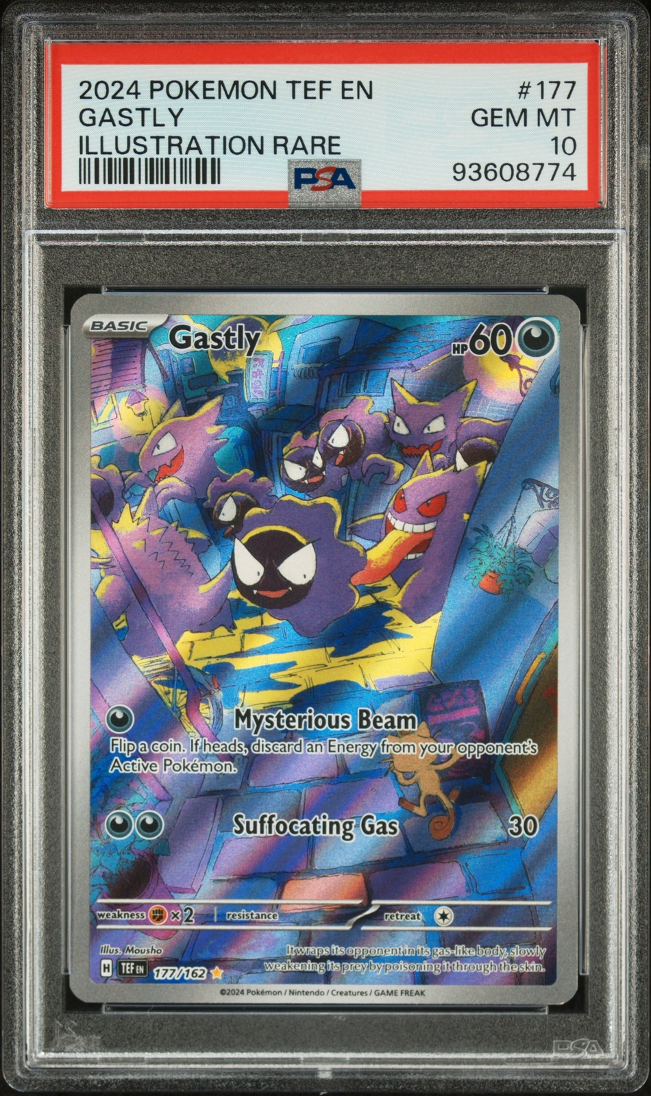 2024 POKEMON TEF EN-TEMPORAL FORCES ILLUSTRATION RARE #177 GASTLY PSA ...