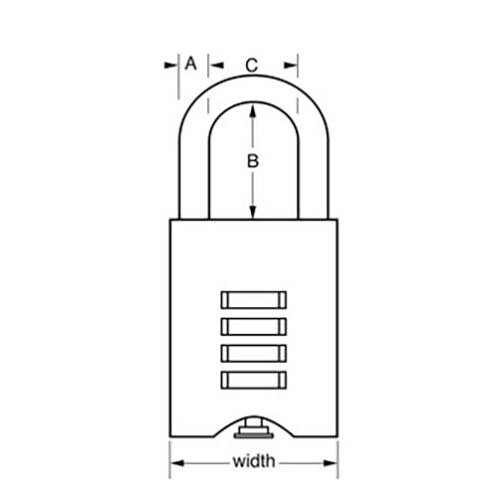 Master Lock 651DAU 50mm Brass Combination Padlock – Steel Shackle - Box ...