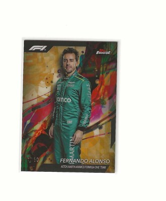 2024 TOPPS FINEST F1 FERNADO ALONSO COMMON GOLD REFRACTOR #90 #17/50 | eBay